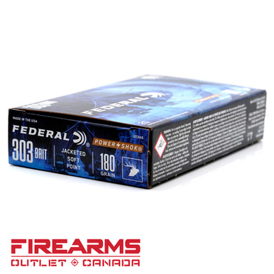 Federal Power-Shok - .303 British, 180gr., SP, Box of 20 [303AS]