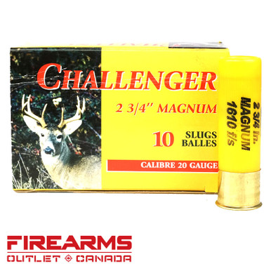 Challenger - 20GA, 2-3/4", Magnum Slug, Box of 10 [CH20SLUGS]