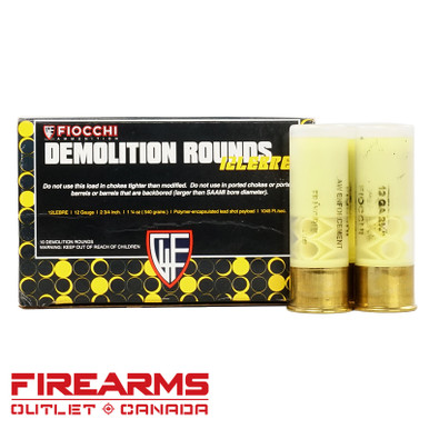 Fiocchi Ammunition Breaching Slug - 12GA, 2-3/4", Box of 10 [12LEBRE]