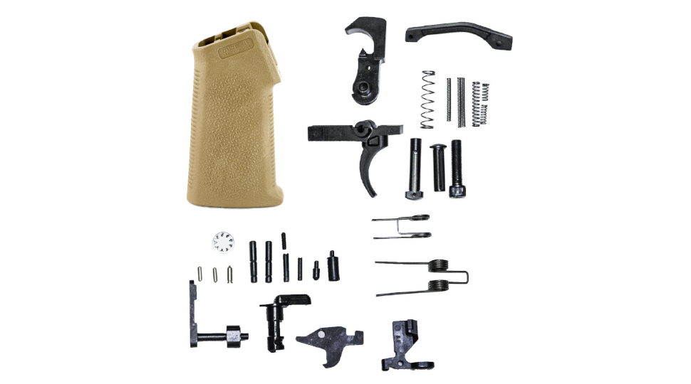 GRID DEFENSE MIL-SPEC LOWER PARTS KIT WITH MAGPUL MOE K FDE GRIP