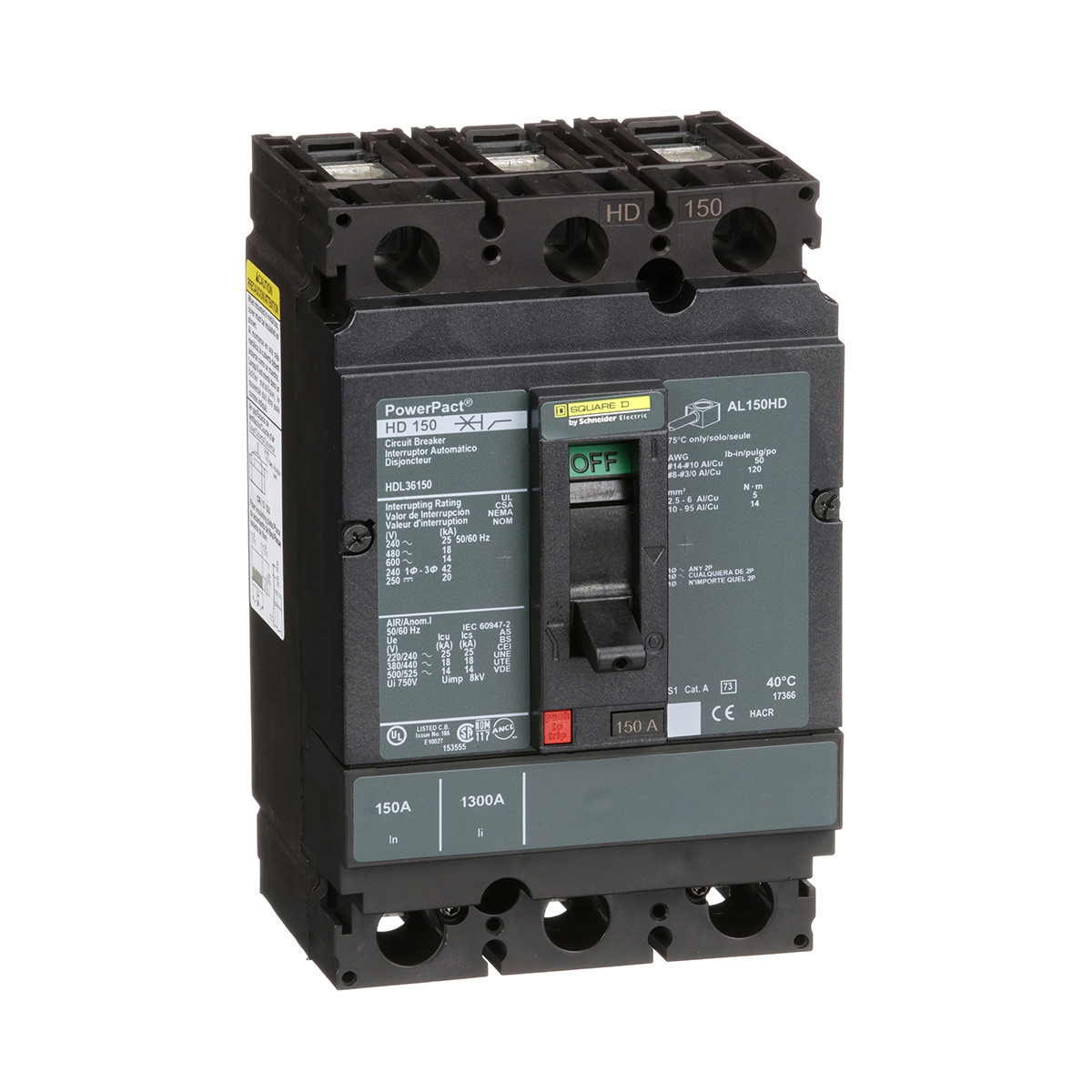 Interruptor Termomagnético Powerpact 3 P 150 A 18Ka SCHNEIDER ELECTRIC ...