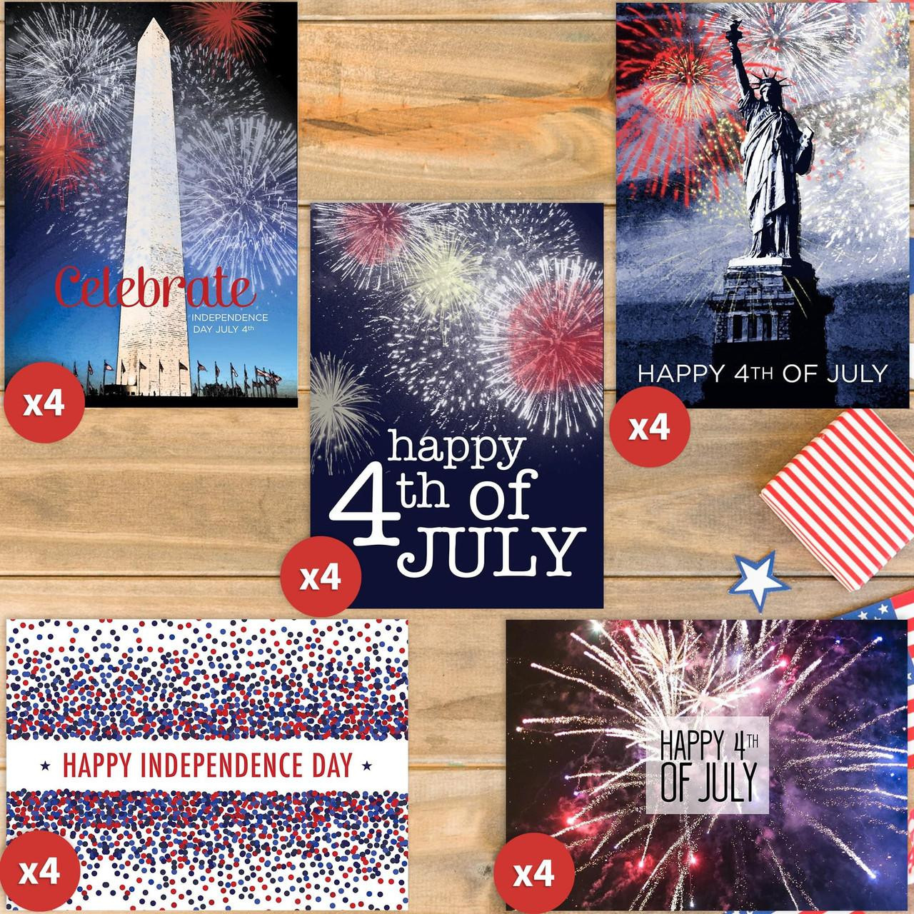 Variety Set Of July Fourth Greeting Cards | CEO Cards