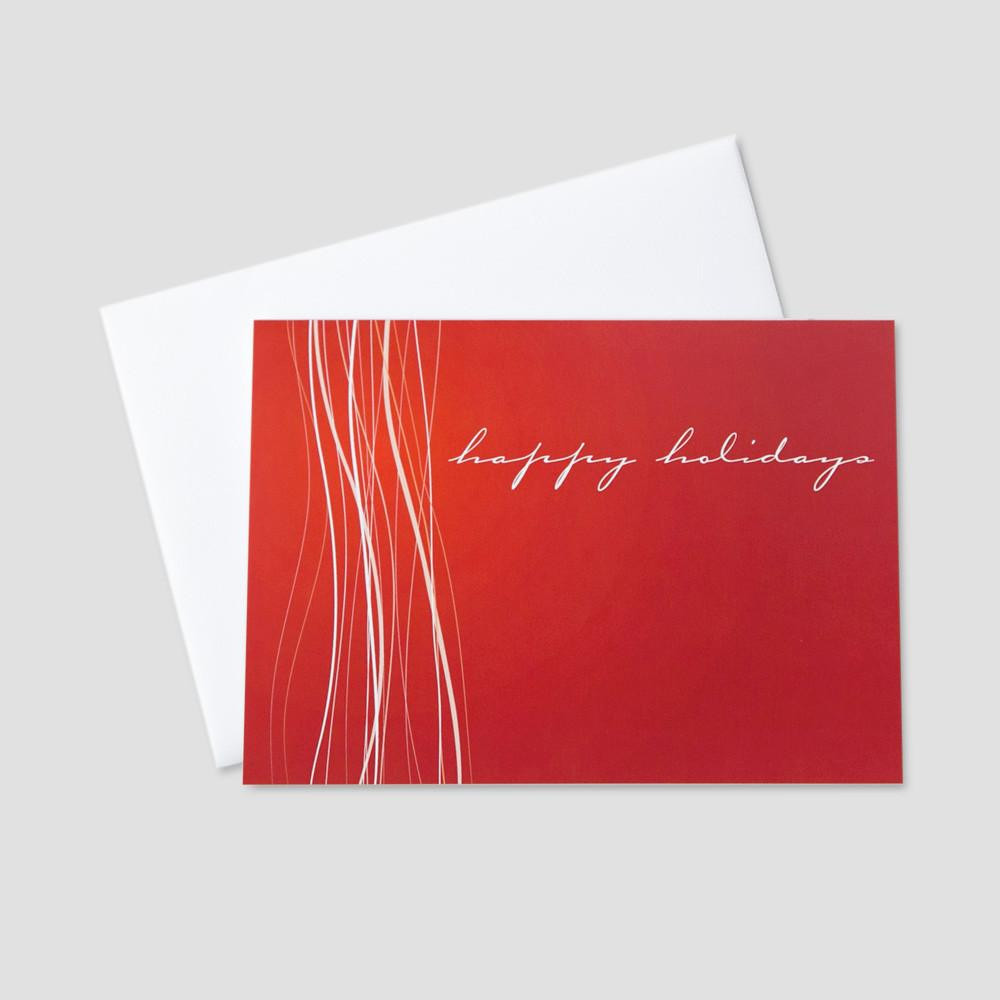 Company Happy Holidays Foil Printed Greeting Cards | CEO Cards