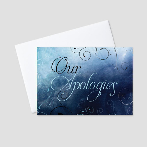 CEO Cards Apology Greeting Card Box Set of 25 Cards & 26 Envelopes - AP1802