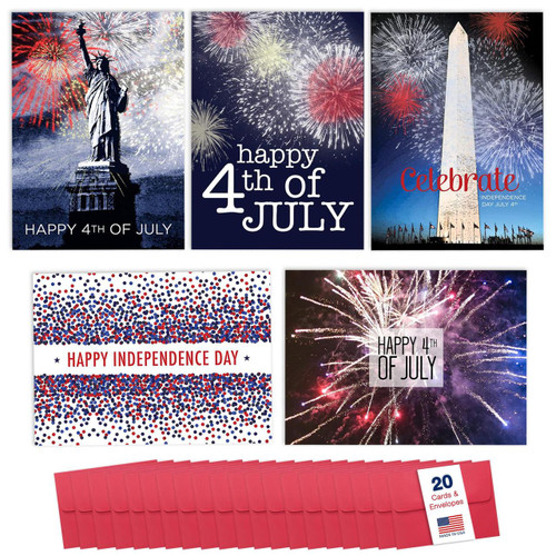 Variety Set Of July Fourth Greeting Cards | CEO Cards