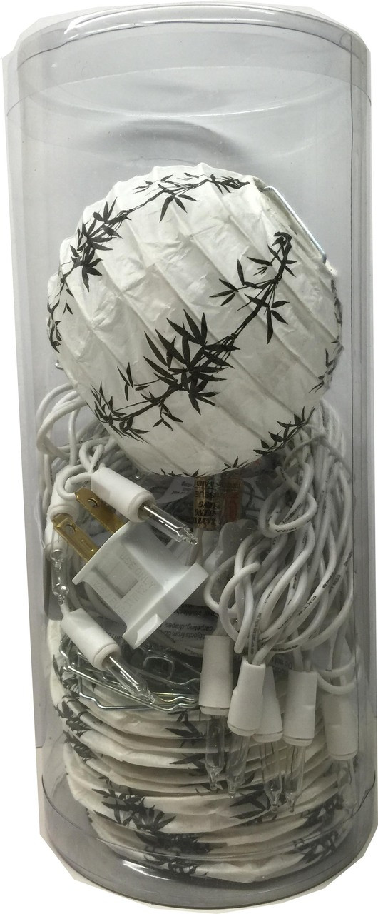 Bamboo Paper Lantern Set w/ Light - Japan Bargain Inc