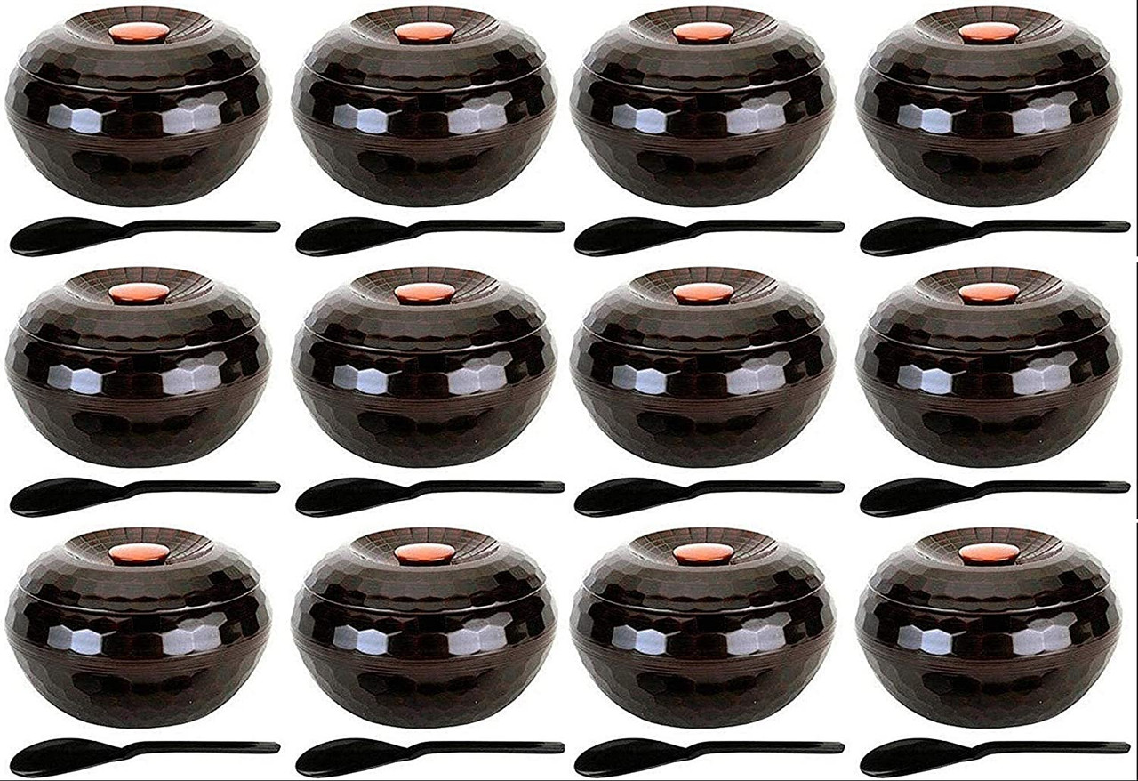 12 Pack Small Japanese Ohitsu Rice Serving Bowl Container with Lid and ...