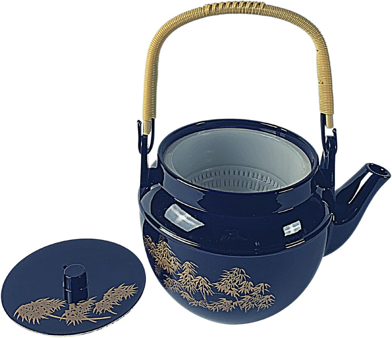 12 Pack Black 22 Ounce Plastic Melamine Unbreakable Teapot Lacquered ...