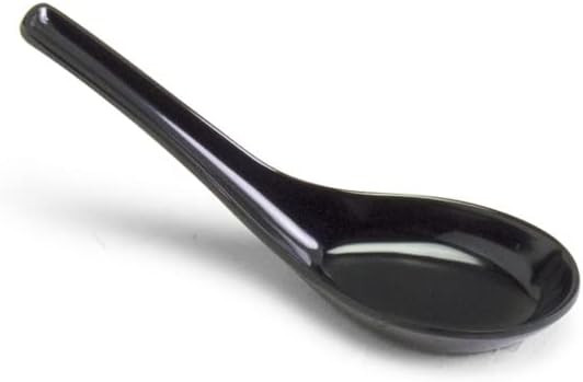 12 Pack Black Spoons Wonton Miso Ramen Noodle Soup Spoons - Japan ...