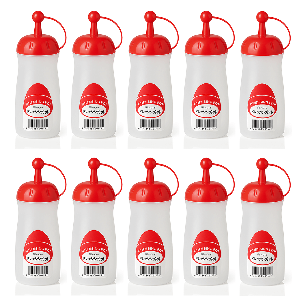10 Pack Japanese Squeeze Bottles with Red Cap – 11.5 fl oz Restaurant ...