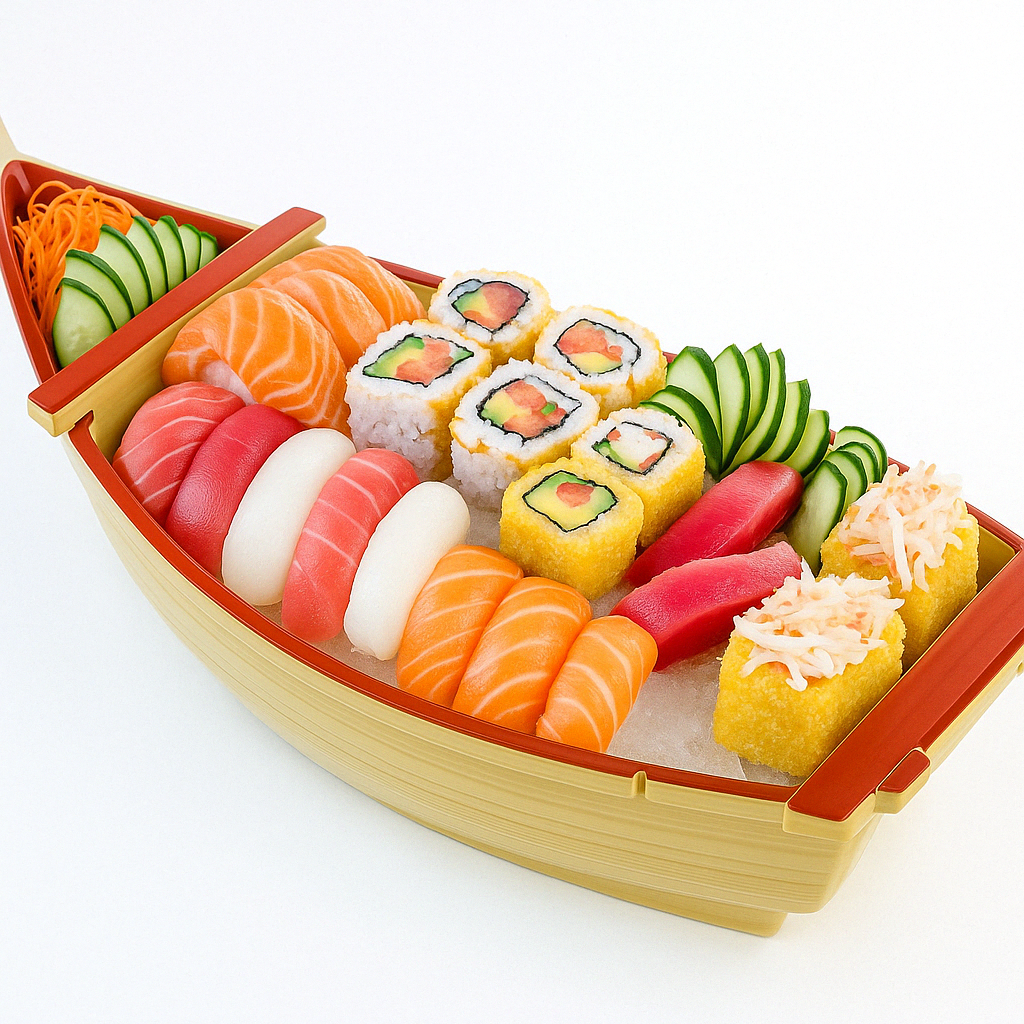 Sushi Boats Wholesale | Japanese Wooden & Melamine Sushi Serving Boats