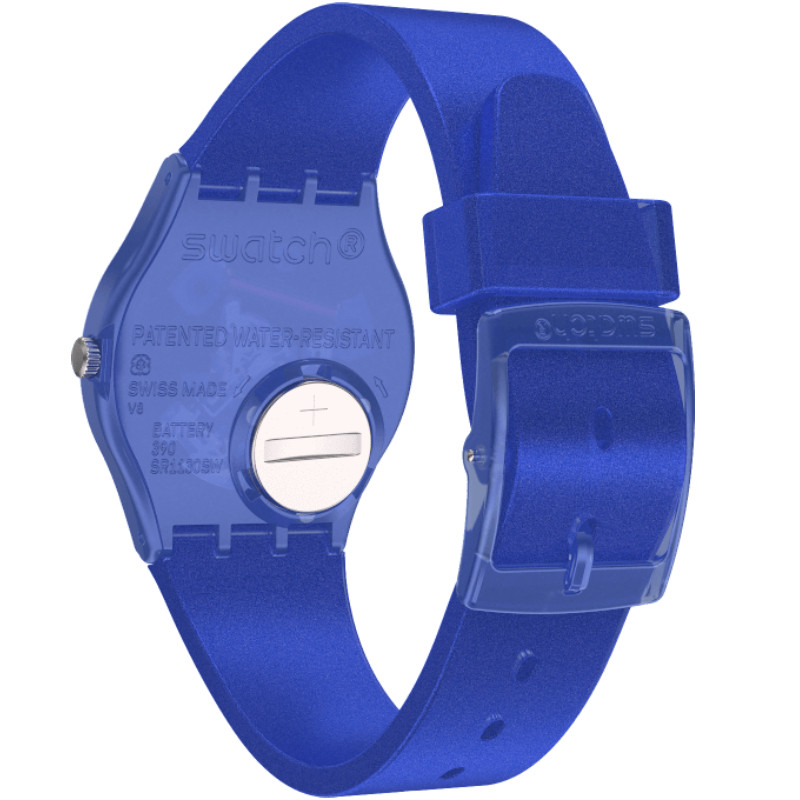 GL124: Swatch Blurry Blue Watch.