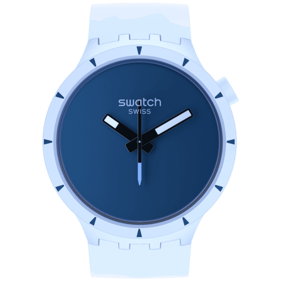 Swatch Big Bold Bioceramic Arctic Blue Dial Watch SB03N102