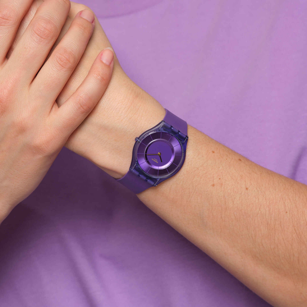 Swatch Purple Time Skin Classic Biosourced Watch SS08V103