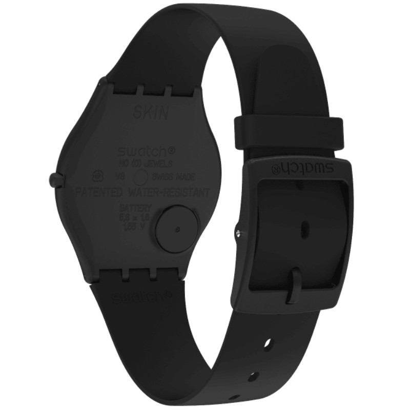 Swatch Caricia Negra Skin Classic Bioceramic Watch SS09B100