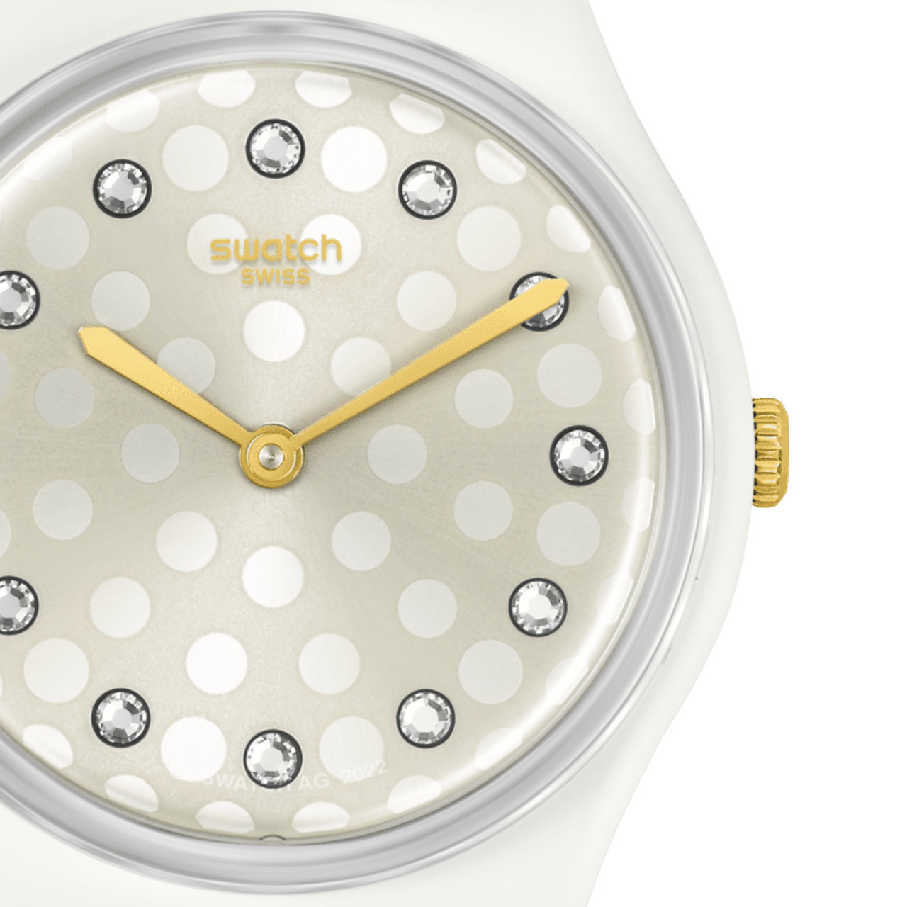 Swatch Sparkle Shine Bioceramic Crystals Watch SO31W109