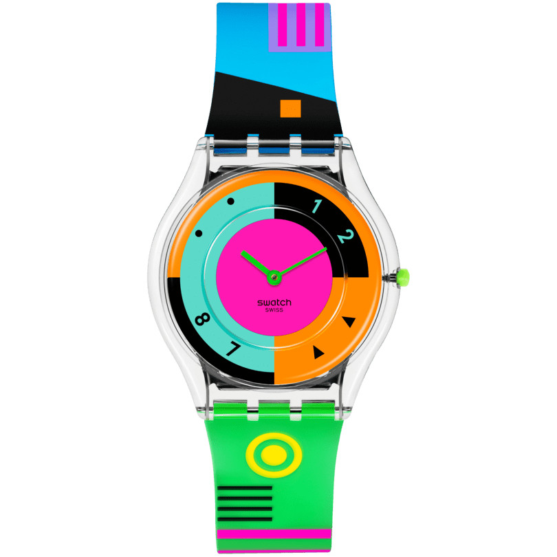 Swatch Neon Hot Racer 34mm Quartz Watch SS08K119
