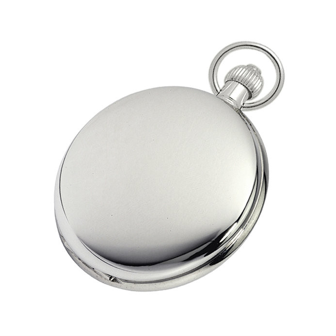 Woodford Sterling Silver Plain Skeleton Swiss Pocket Watch 1003