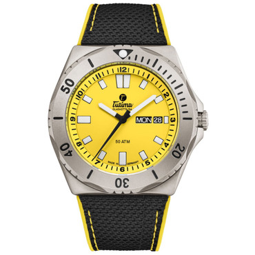 Tutima M2 Seven Seas Automatic Rubber Strap Watch 6151-09