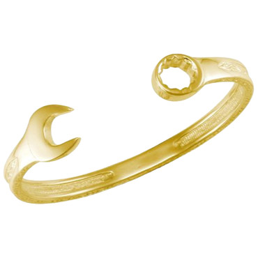 9ct Yellow Gold Solid Spanner Bangle P702220