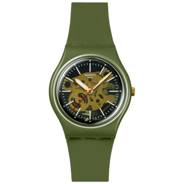 Swatch Thru The Greenery 34mm Quartz Watch SO28G110