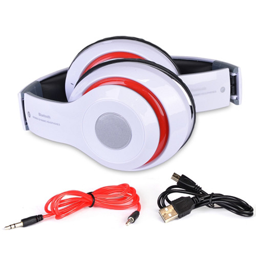 Bluetooth Rechargeable Over Ear Headset Foldable Wireless Wired Cable