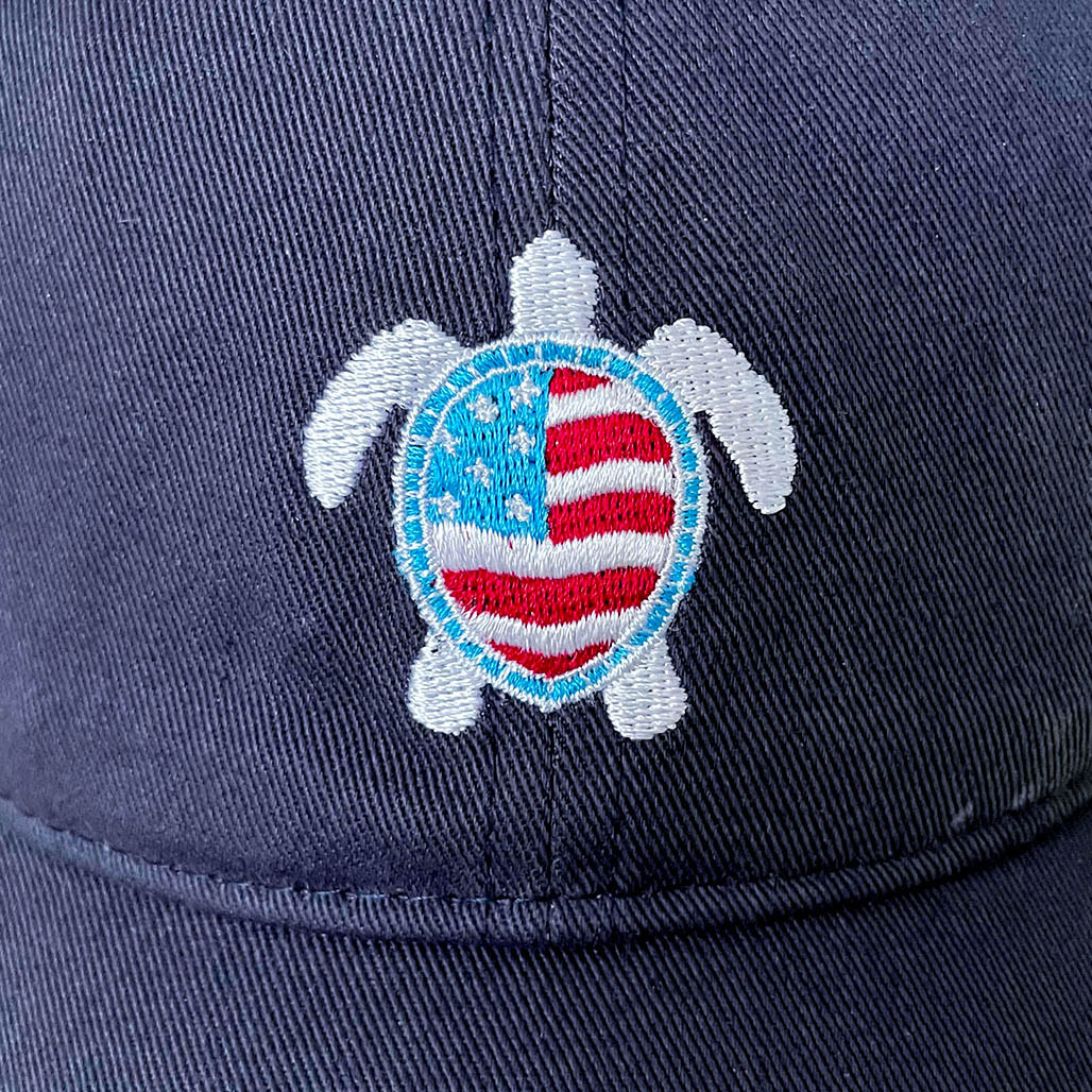 Navy Flag Sea Turtle Hat - Signature Seas