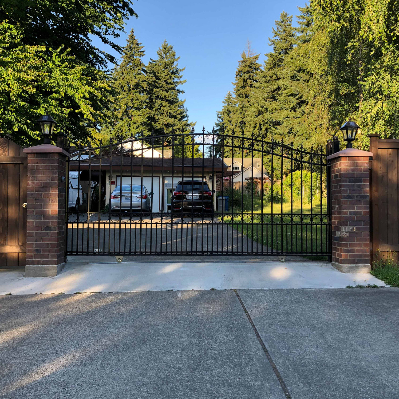 Steel Sliding Driveway Gate - LONDON Style - 12 x 6 ft - ALEKO