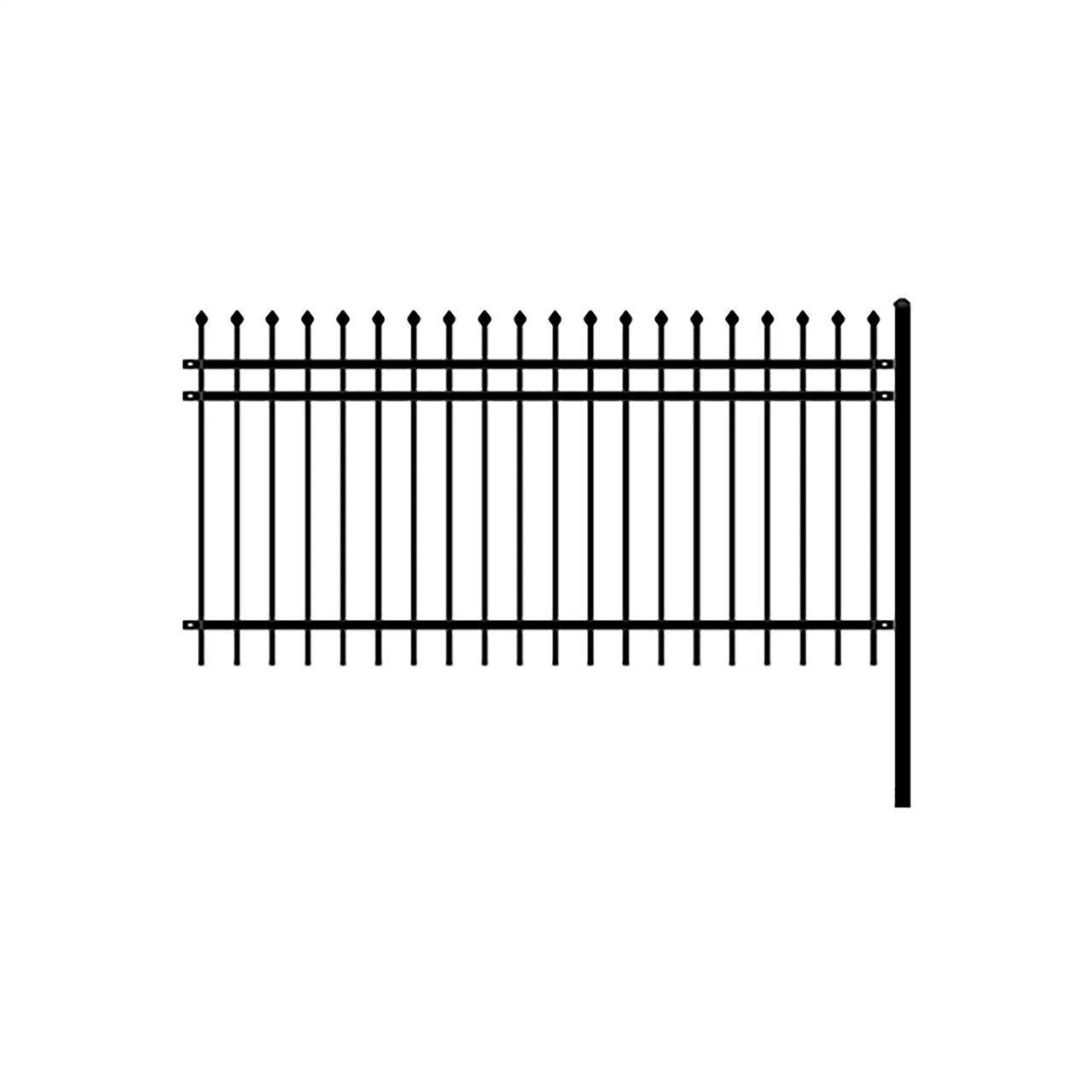 DIY Steel Iron Wrought High Quality Ornamental Fence - Rome Style - 8 x ...