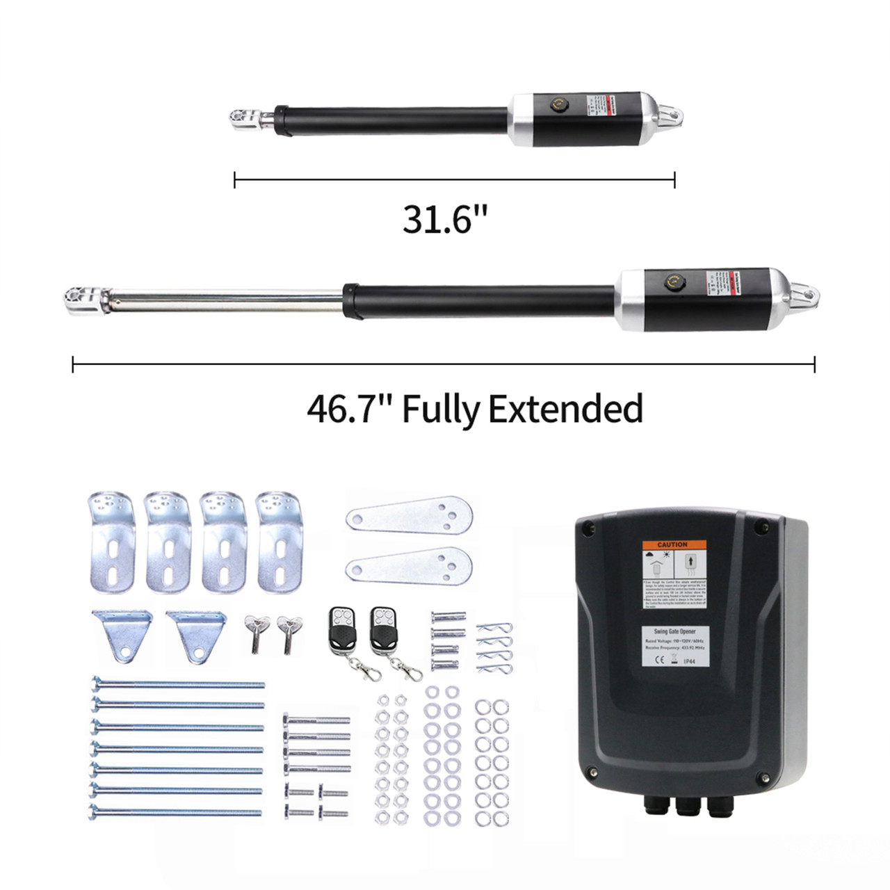Dual Swing Gate Operator - GG1300/AS1300 AC/DC - Solar Kit 50W - ALEKO