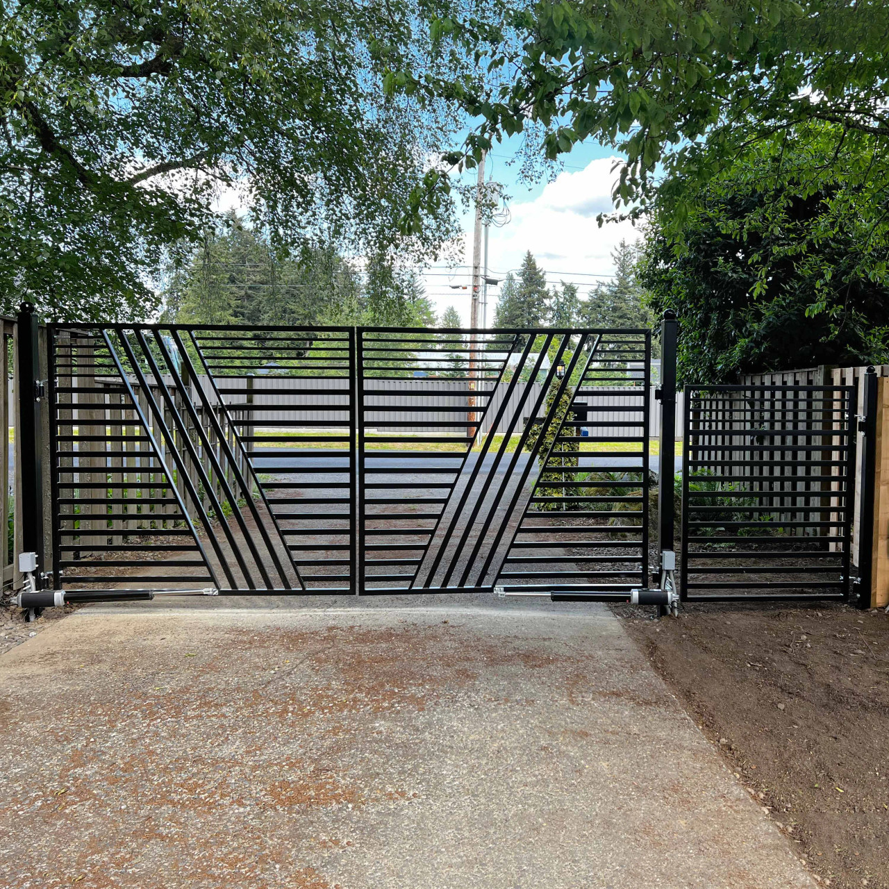 Steel Dual Swing Driveway Gate - SOFIA Style - 18 x 6 ft - ALEKO