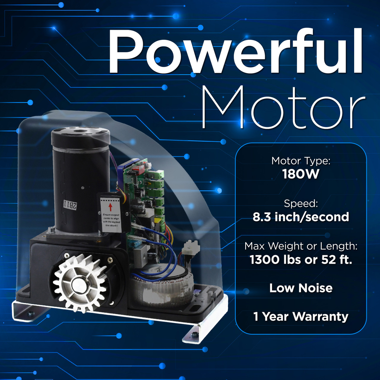 Gear-Driven Sliding Gate Opener – AR500 Basic Kit | ALEKO