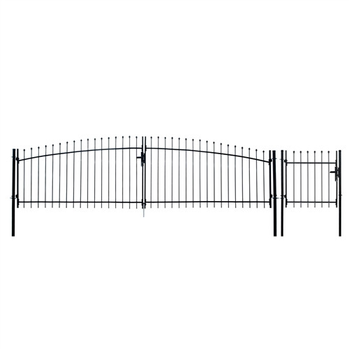 Steel Dual Swing Driveway Gate with Built-In Pedestrian Door - VIENNA ...