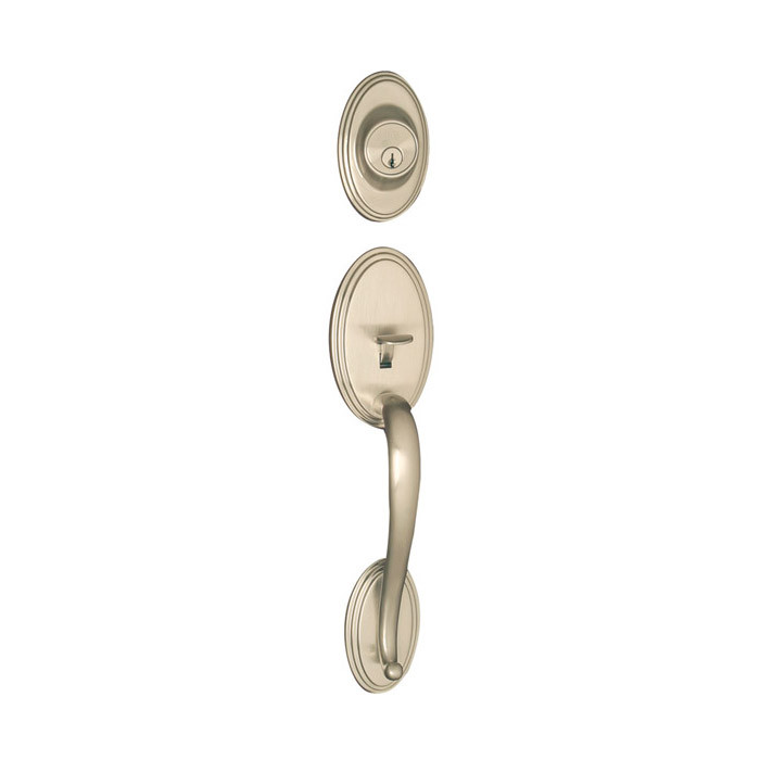 Satin Nickel Front Door Entry Handesets