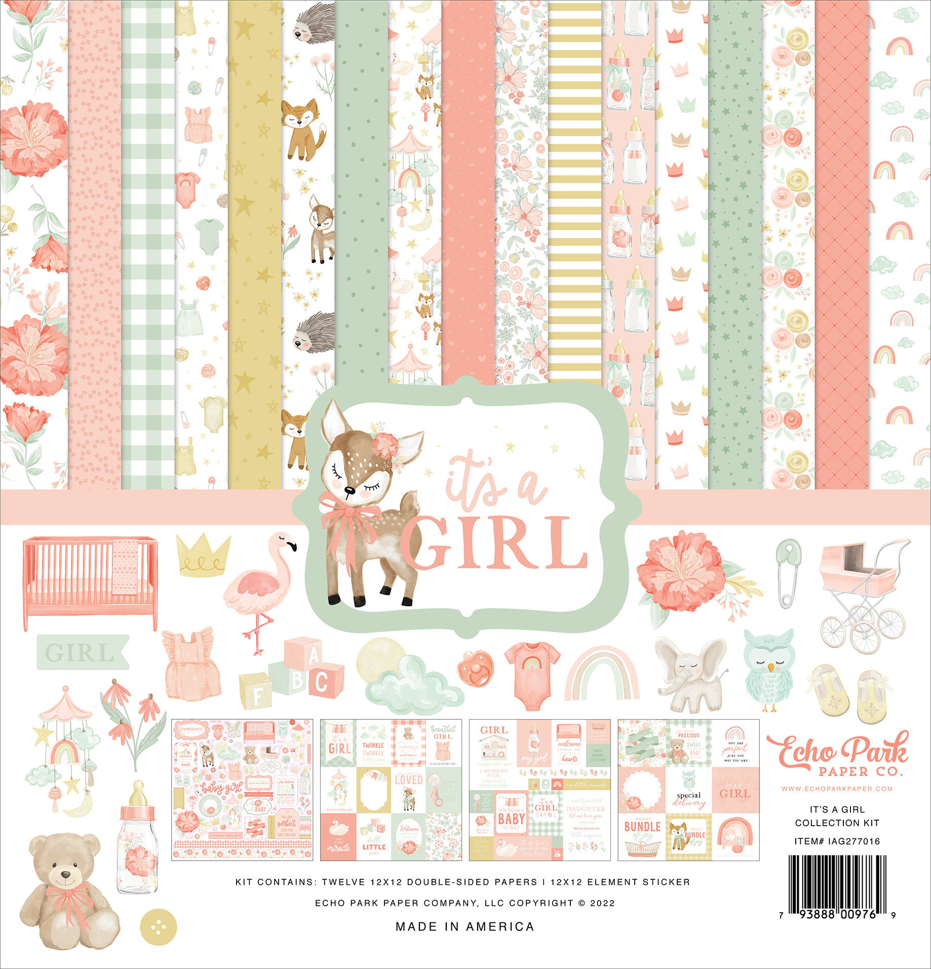 It's A Girl Collection Kit - Echo Park Paper Company