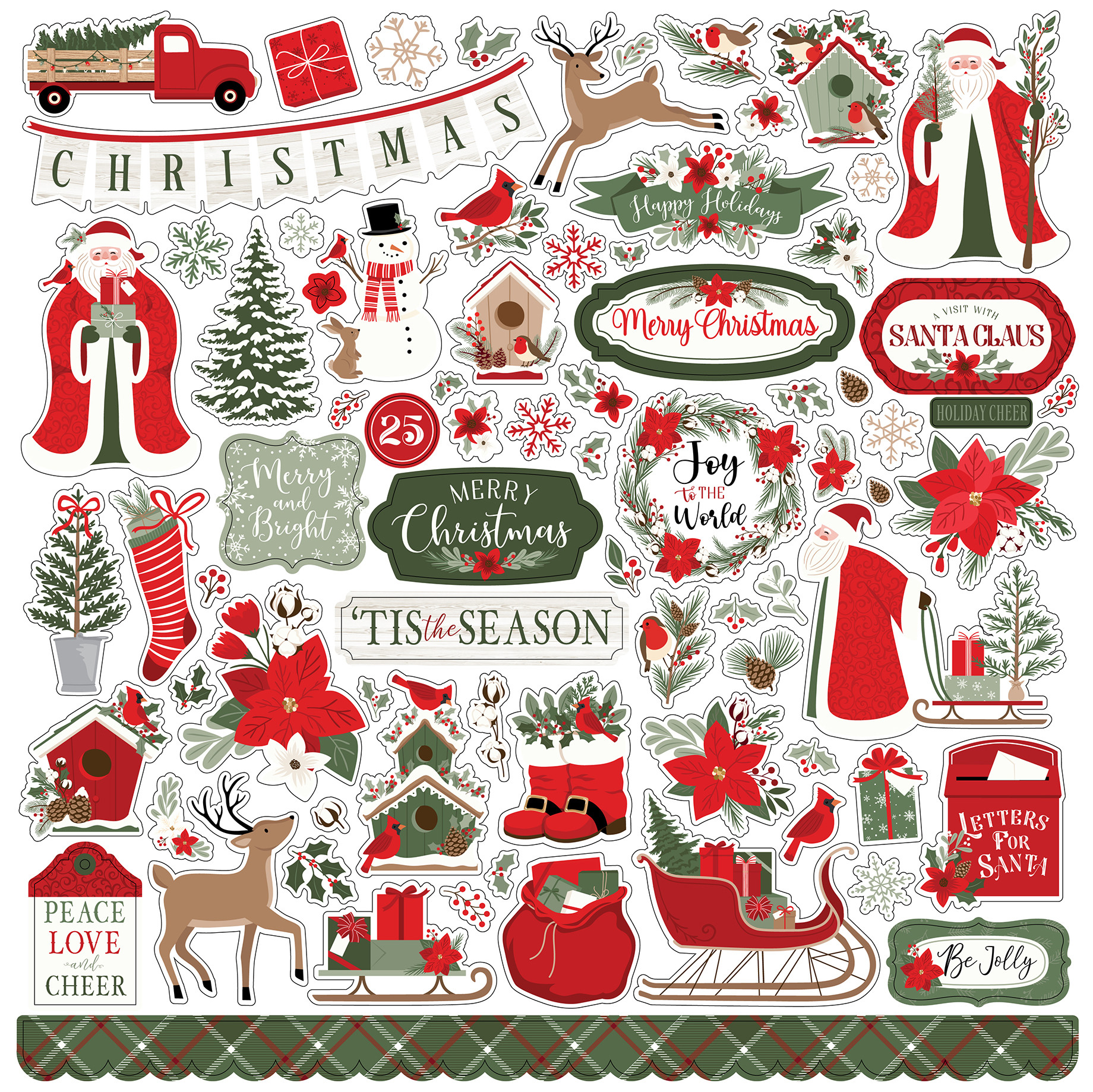 Christmas Time Element Sticker - Echo Park Paper Company