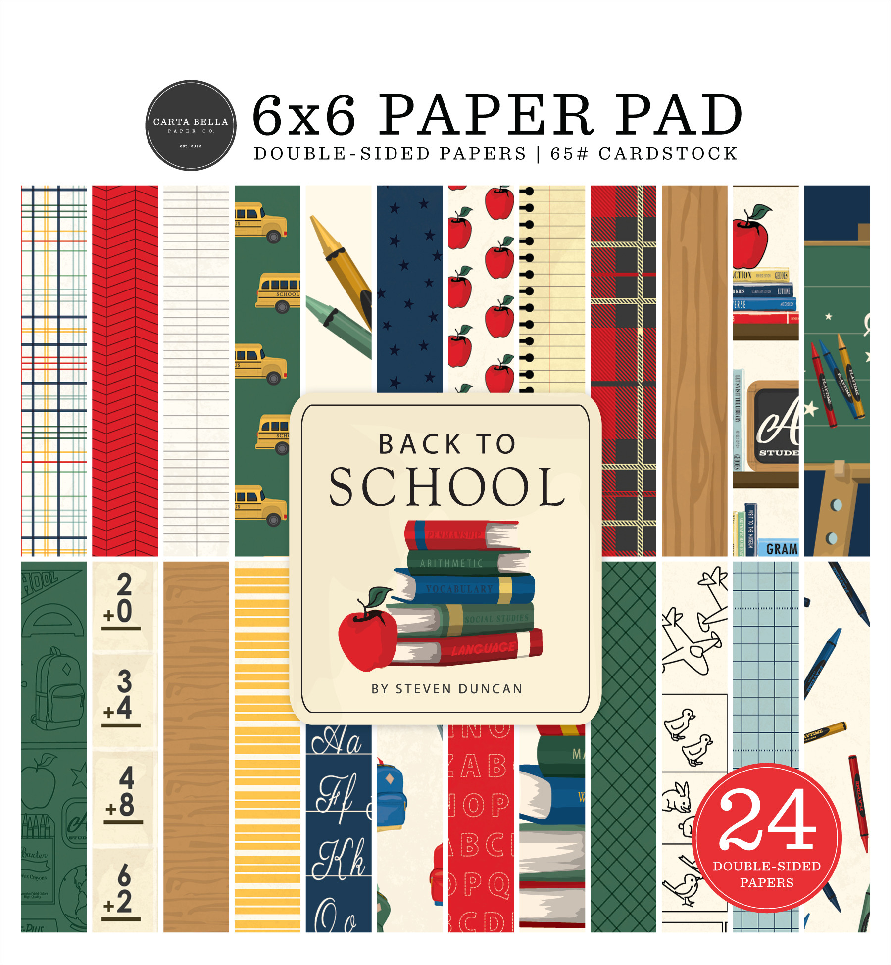 Back To School 6x6 Paper Pad - Echo Park Paper Company