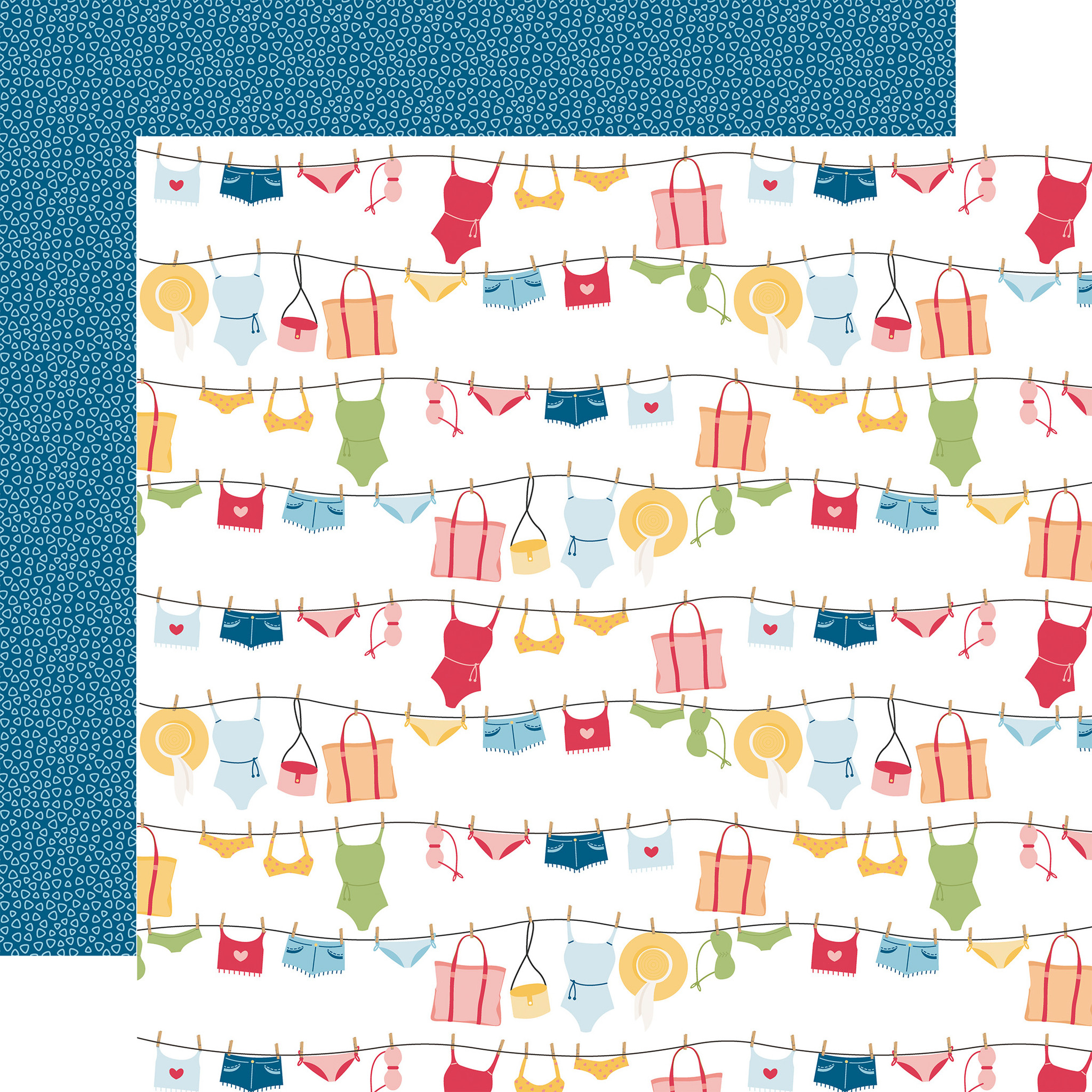 Have A Great Summer: Summer Days Apparel 12x12 Patterned Paper - Echo ...