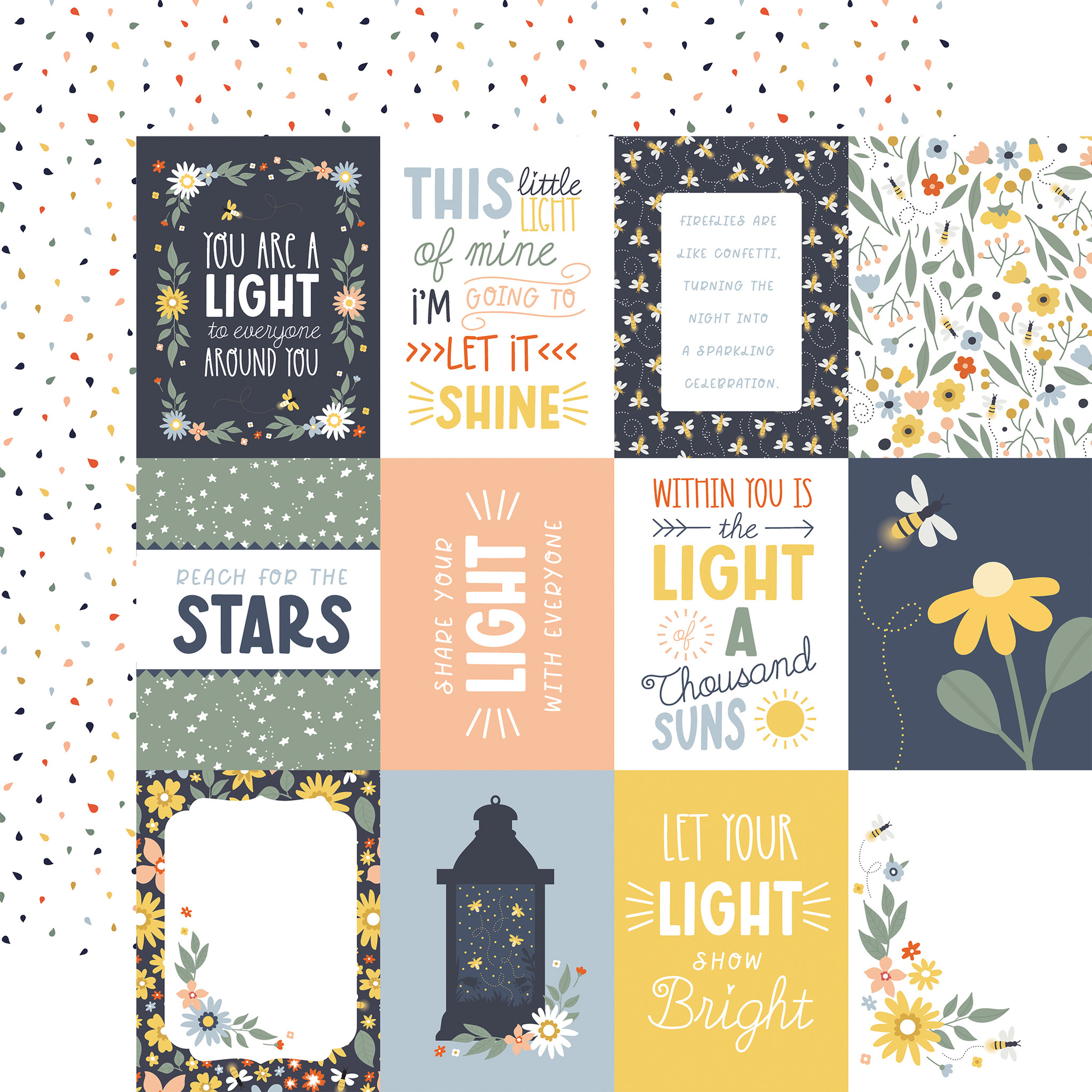 Firefly: 3x4 Journaling Cards 12x12 Patterned Paper - Echo Park Paper ...