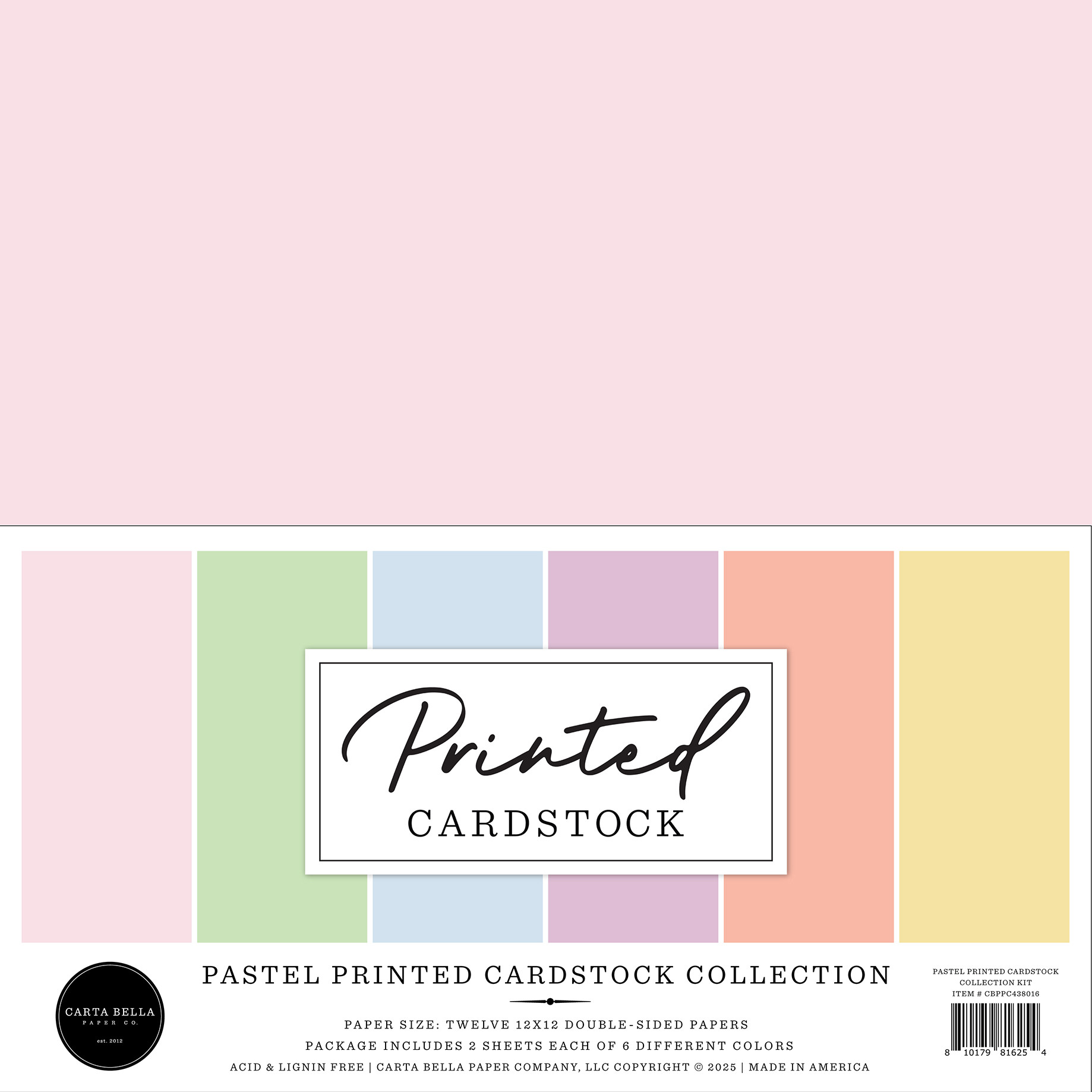 Pastel Printed Cardstock Pack - Echo Park Paper Company