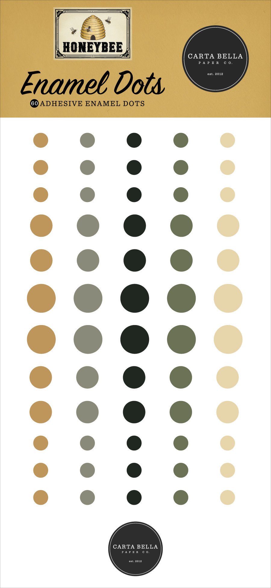Honey Bee Enamel Dots - Echo Park Paper Company