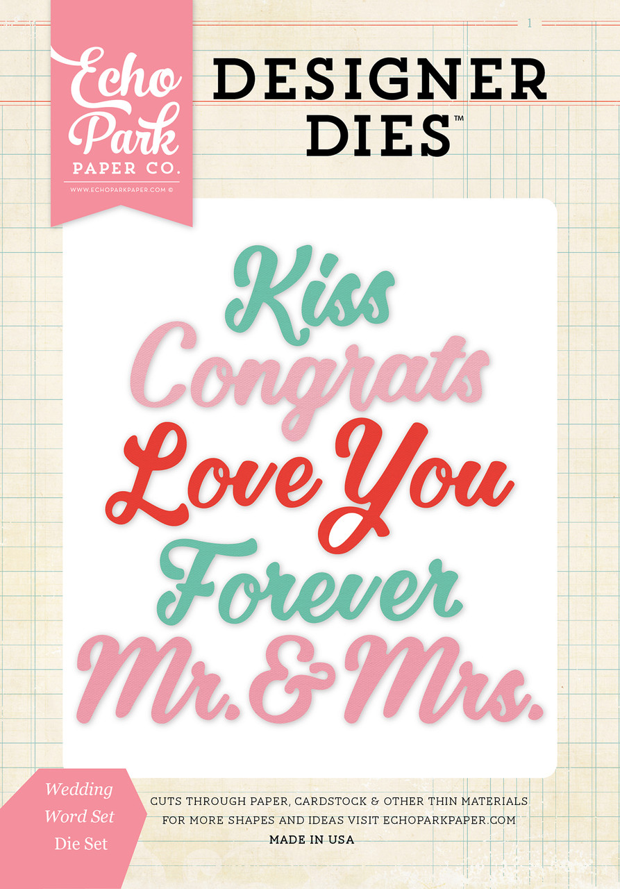 Wedding Word Die Set - Echo Park Paper Company