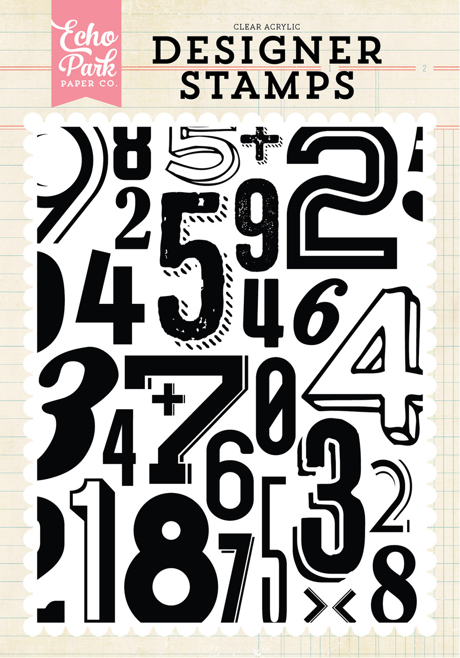 Subway Numbers A2 Background Stamp Set - Echo Park Paper Company
