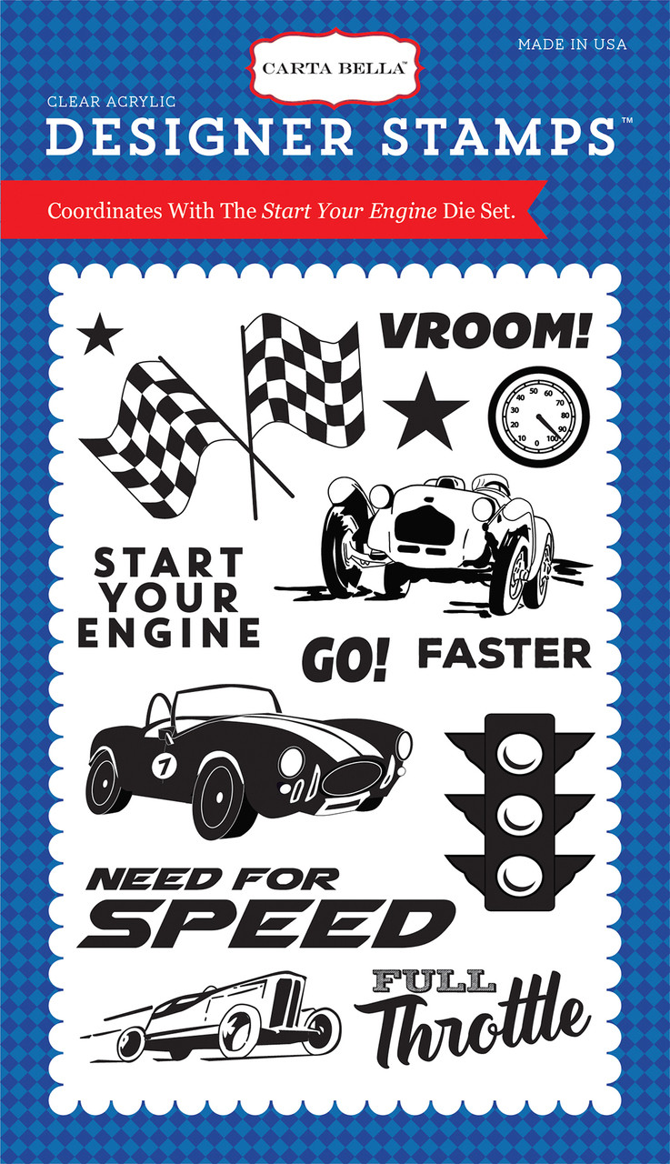 Designer Stamps: Start Your Engine 4x6 Stamp Set - Echo Park Paper Company