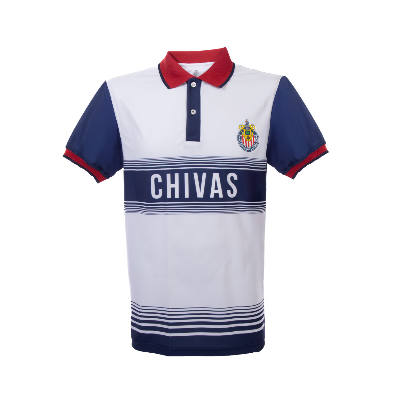 POLO BLANCA LETRAS Y ESCUDO CHIVAS