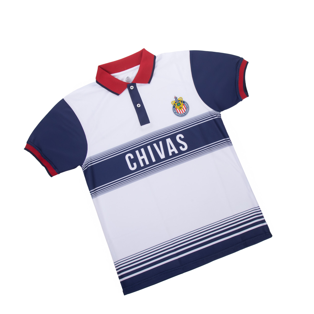 POLO BLANCA LETRAS Y ESCUDO CHIVAS