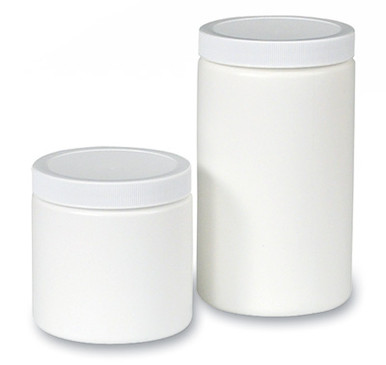 White Wide Mouth High Density Polyethylene Jar with Caps (Qty) 1 Roll ...