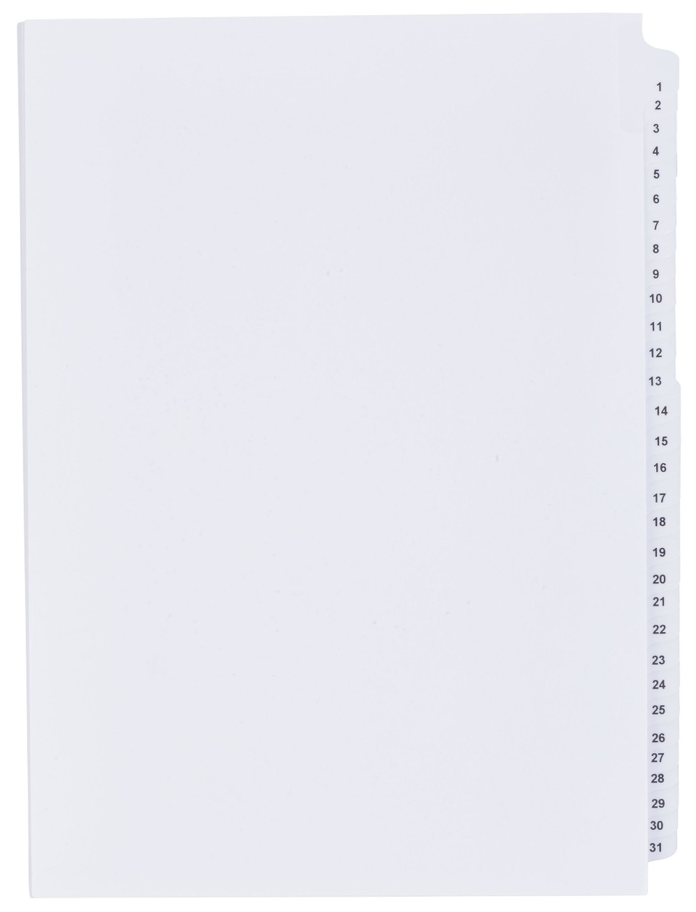 A4 Numbered Index Tab Dividers 1-31 | Ships Today