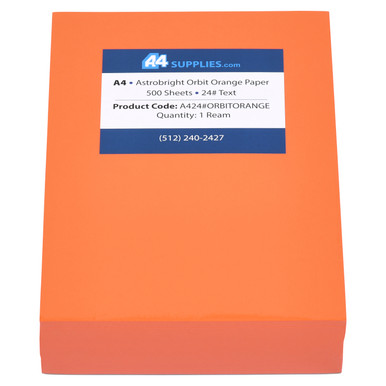 A4 Orbit Orange Colored Paper | Free Shipping On Orders Of $500