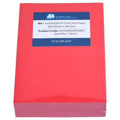 A4 Red Copy Paper | Free Shipping On Orders Of $500